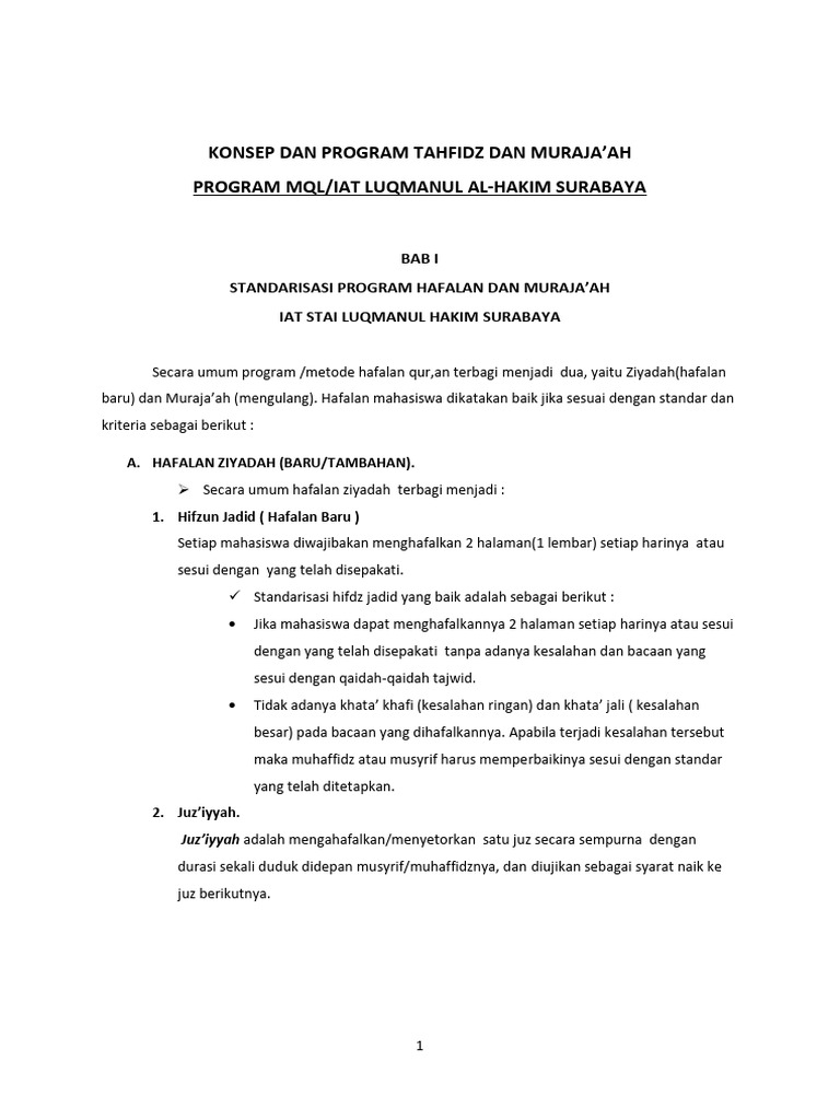 Konsep Hafalan Dan Muraja'ah Iat-3 | PDF | Karier & Perkembangan