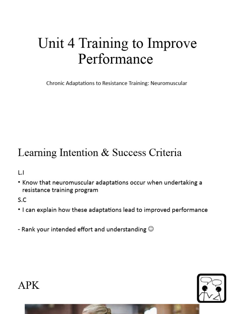KL22 Chronic Adaptations To Resistance Training Neuromuscular | PDF