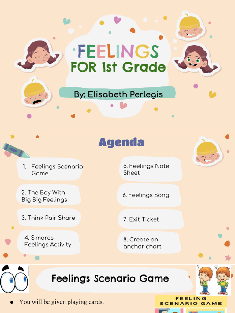 Feelings Activities For Kindergarten by Slidesgo | PDF