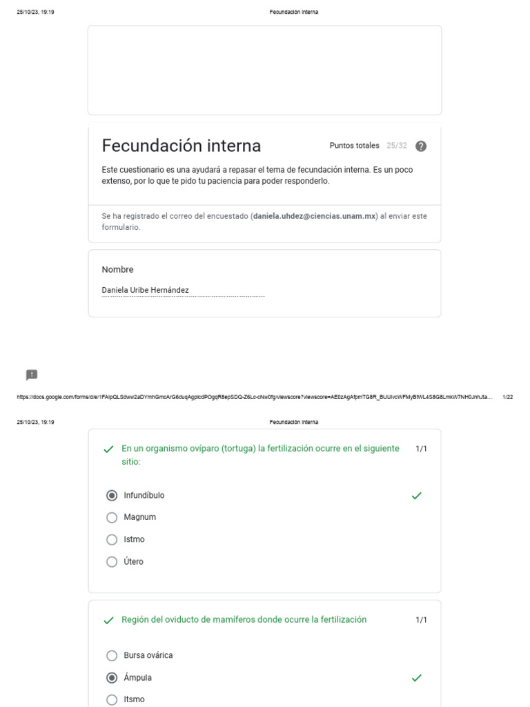 Fecundación Interna Calificado | PDF | Anatomía | Biología Celular