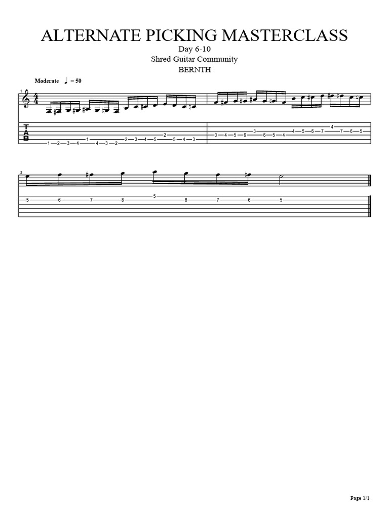 Bernth Alternate Picking Masterclass | PDF