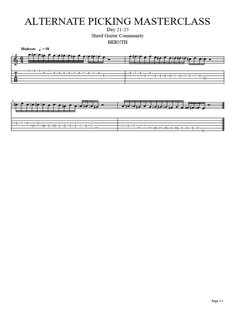 Bernth Alternate Picking Mastercal | PDF
