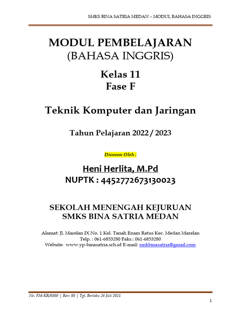 Modul Ajar Kelas Xi | PDF