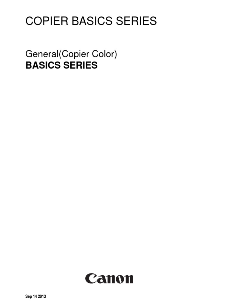 Copier Basic Series Manual | PDF | Photocopier | Manufactured Goods