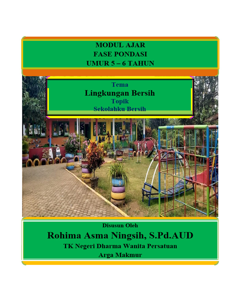 Modul Ajar Minggu Ke 1 Sekolah Ku Bersih B3 Rohima | PDF