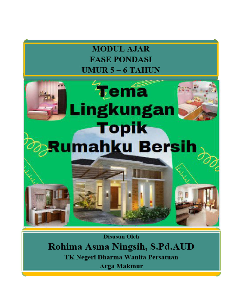 Modul Ajar Minggu Ke 2 Rumah Ku Bersih KLPK B3 Rohima | PDF