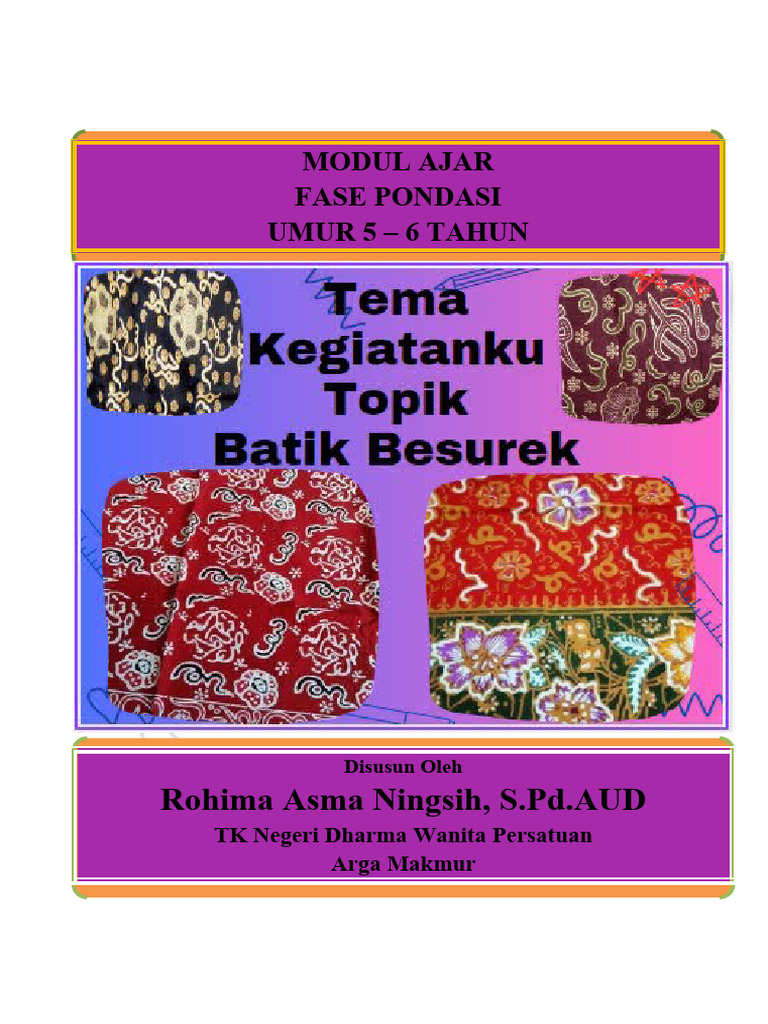 Modul Ajar Minggu Ke 5 Batik Besurek B3 Rohima | PDF