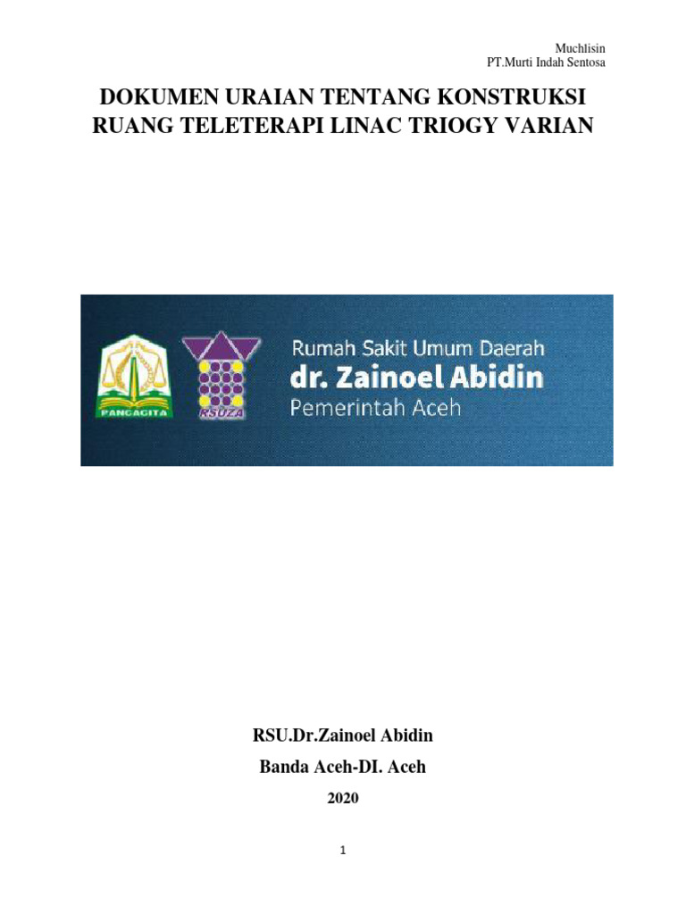 DOKUMEN URAIAN TENTANG KONSTRUKSI RUANG Linac TrILOGY RSZA | PDF