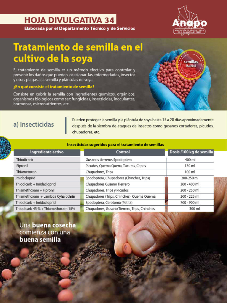 Hoja Divulgativa 34, Tratamiento de Semilla en El Cultivo de Soya | Descargar gratis PDF ...