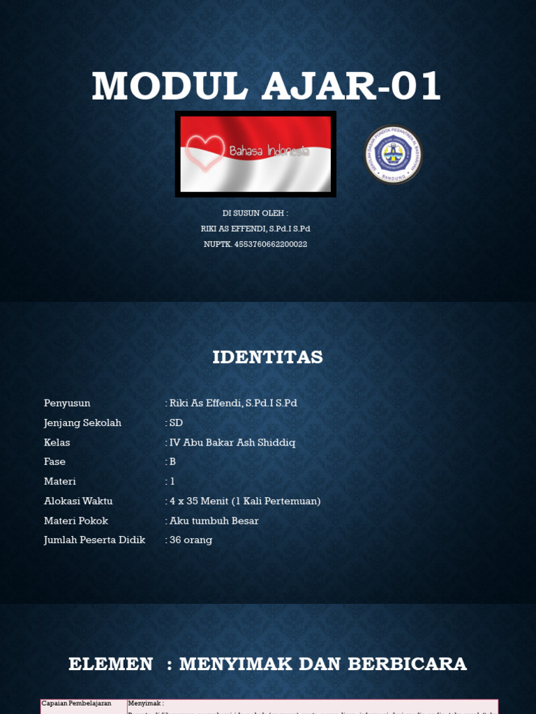 Modul Ajar-01 B.indo | PDF