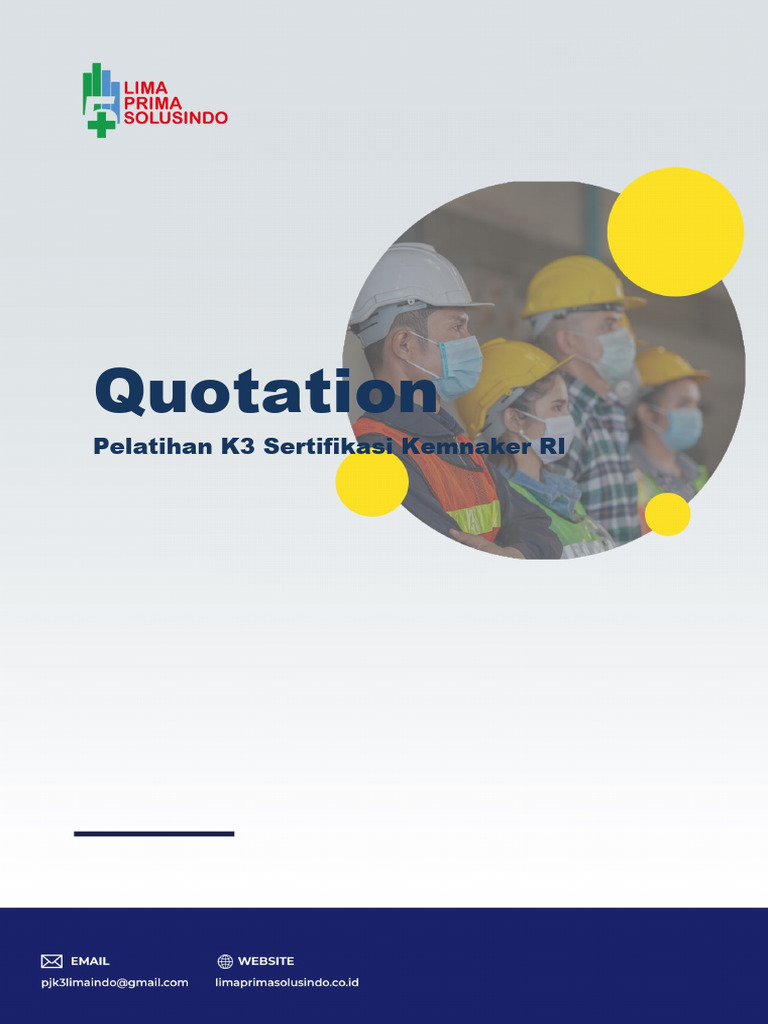 Quotation Pelatihan K3 PT. Lima Prima Solusindo | PDF | Teknologi ...
