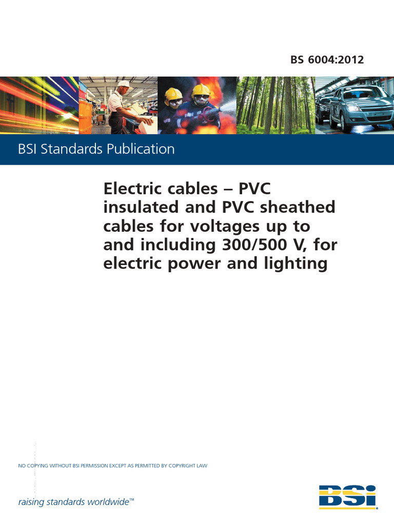BS 6004-12 | PDF | Electrical Wiring | Insulator (Electricity)