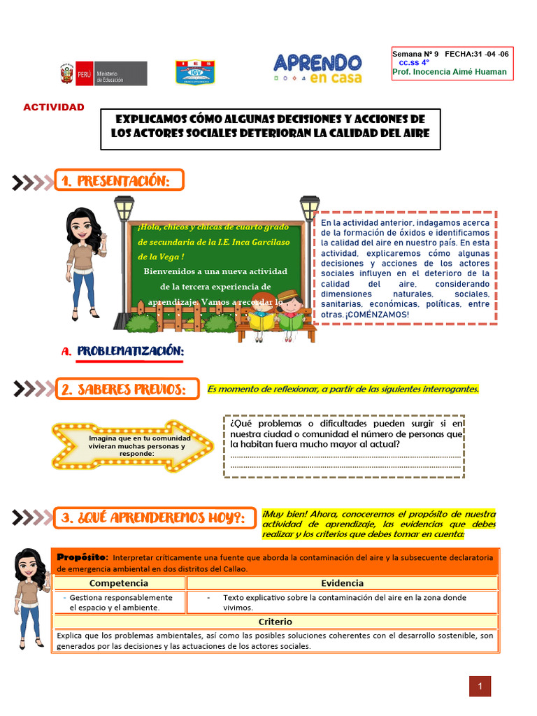 Ciencias Sociales 3º-4º Act.7-Exp.3 | PDF | Contaminación | Entorno natural