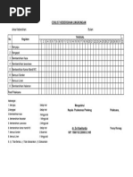 Form Checklist Monitoring Kebersihan Toilet | PDF