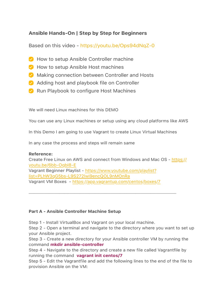 Ansible Hands On Step by Step For Beginners | PDF | Networking ...