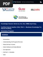 CIA - Part 1 - Unit 1 - Session 1-2 | PDF | Internal Audit | Audit