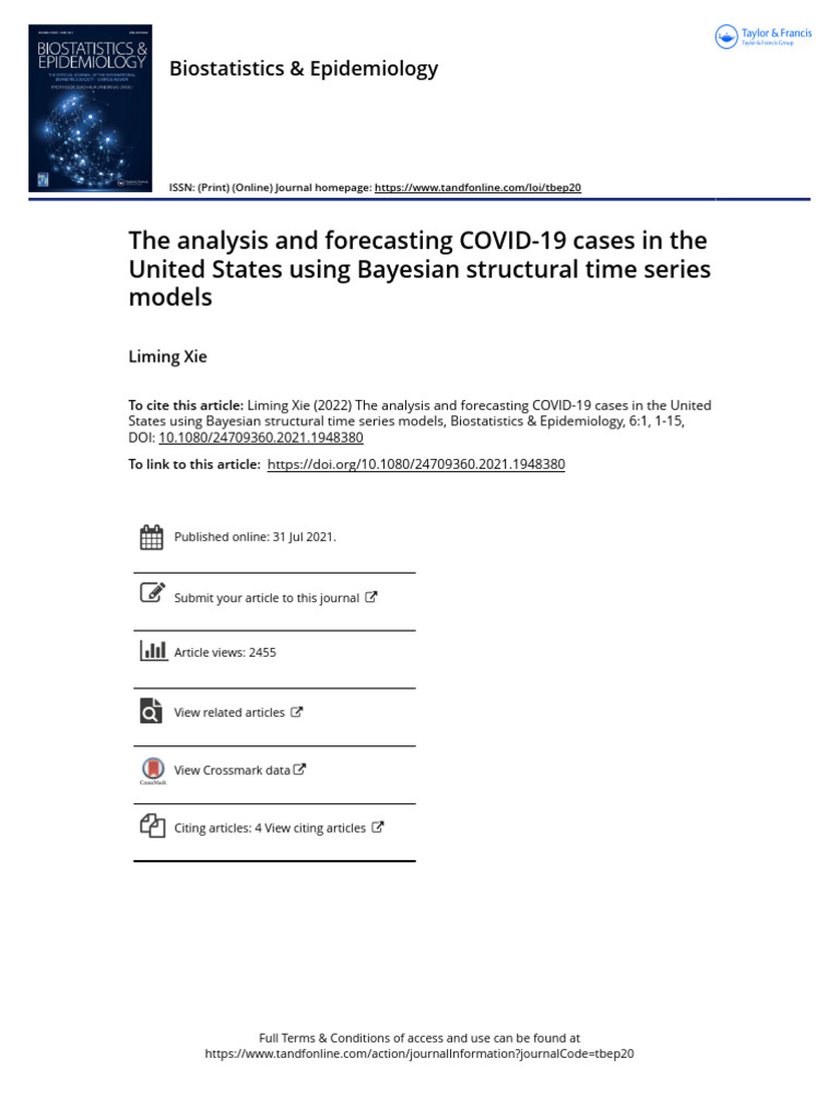The Analysis and Forecasting COVID-19 Cases in The United States Using ...