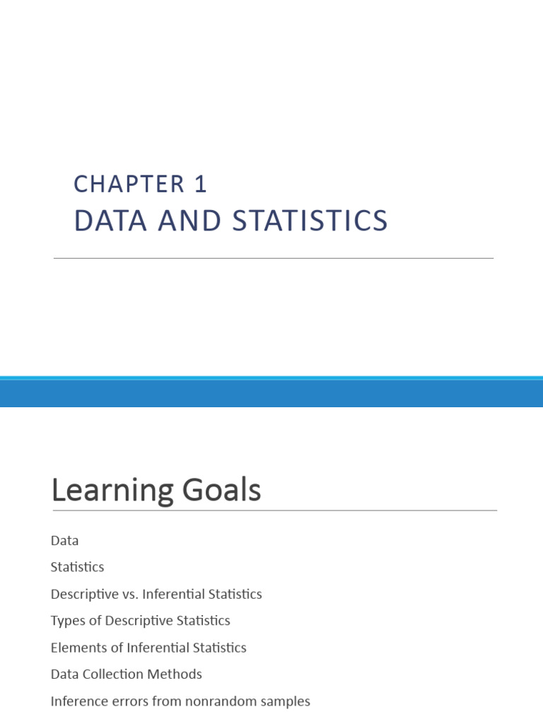 Chapter 1 Slides | PDF | Statistics | Level Of Measurement