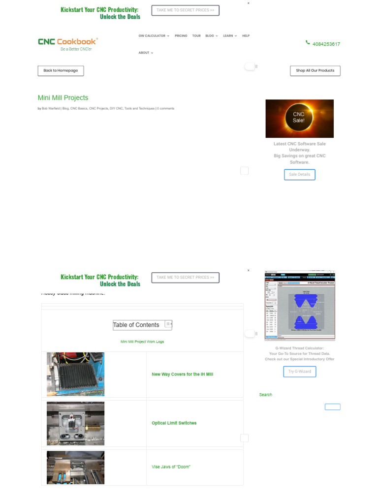 Mini Mill Projects - CNCCookbook - Be A Better CNC'Er | PDF | Numerical ...