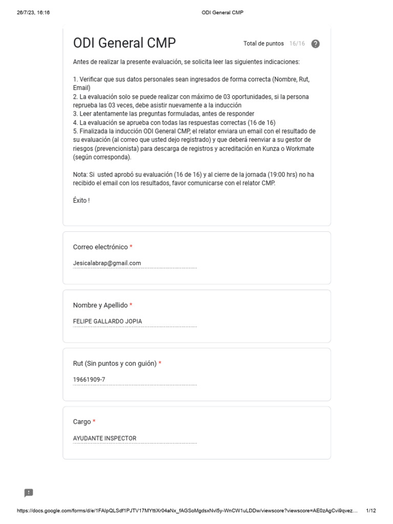 3.-ODI General CMP | PDF | Negocios