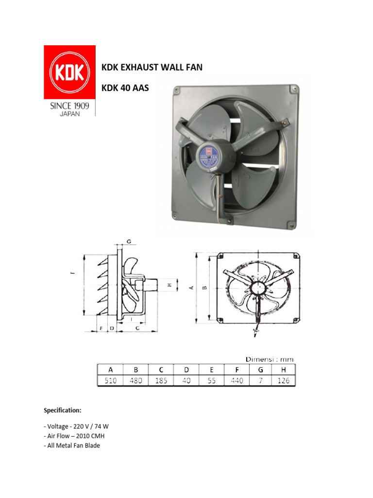 KDK 40aas | PDF
