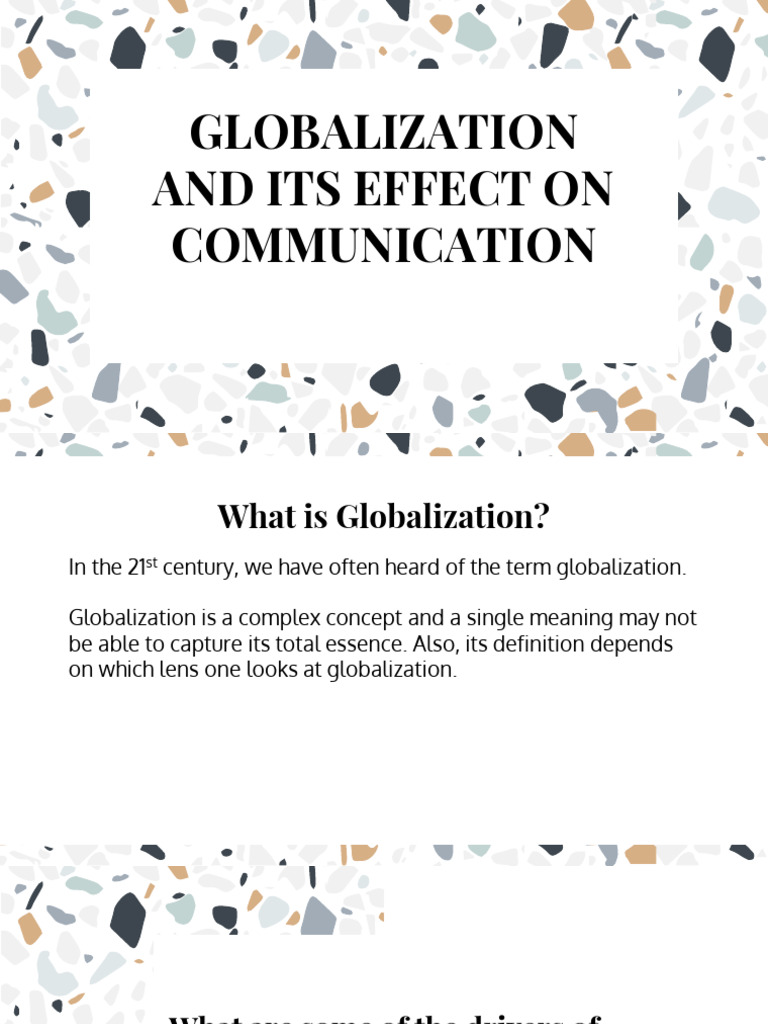 Globalization and Its Effect On Communication | PDF | Communication ...