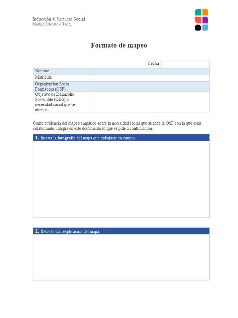 Formato Mapeo | PDF