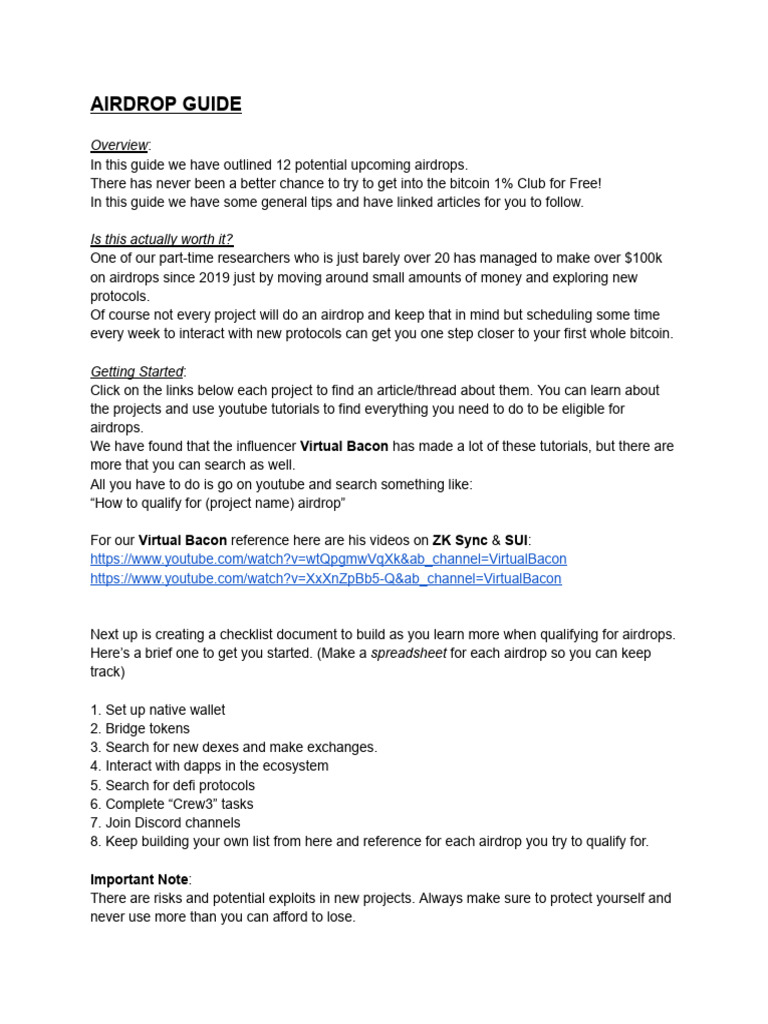 AIRDROP GUIDE | PDF | Computing | Information Technology