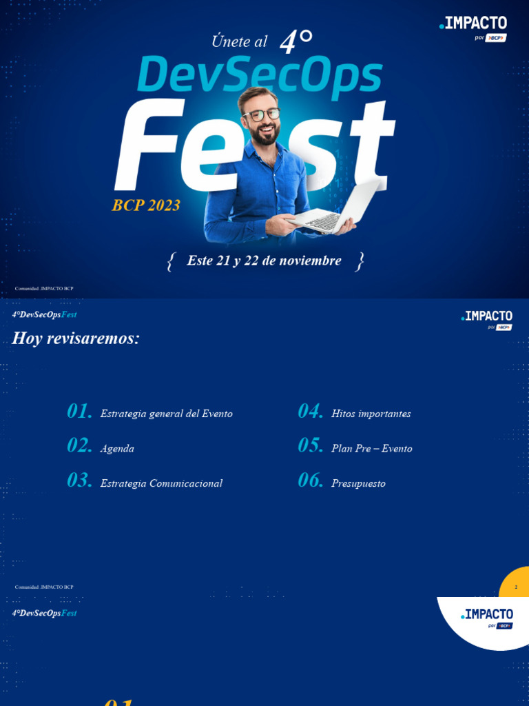 4° DevSecOpsFest: Estrategia y Agenda | PDF