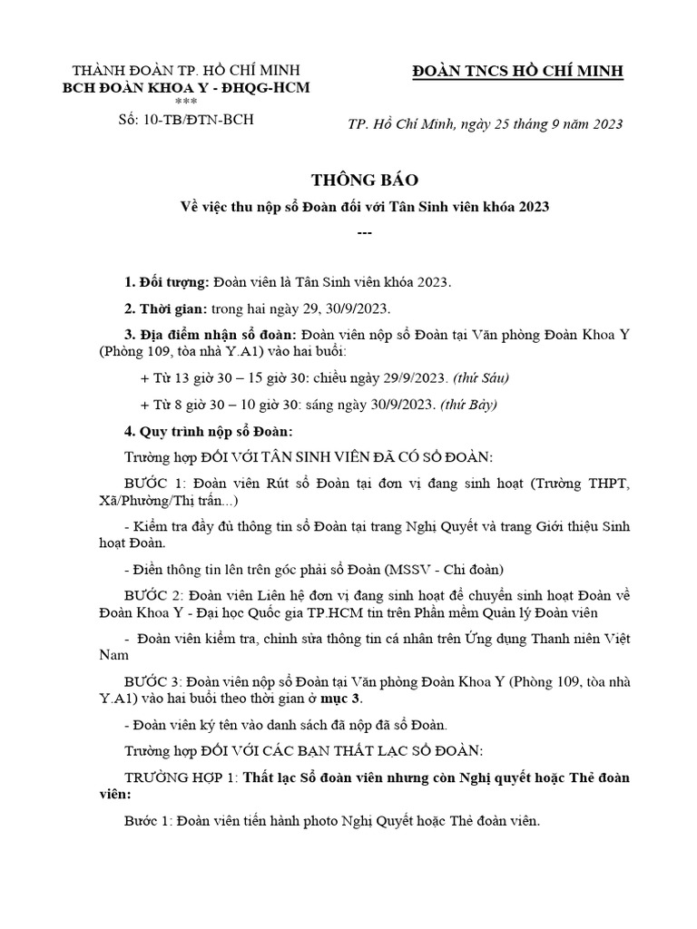 10tb Thu Nop So Doan | PDF