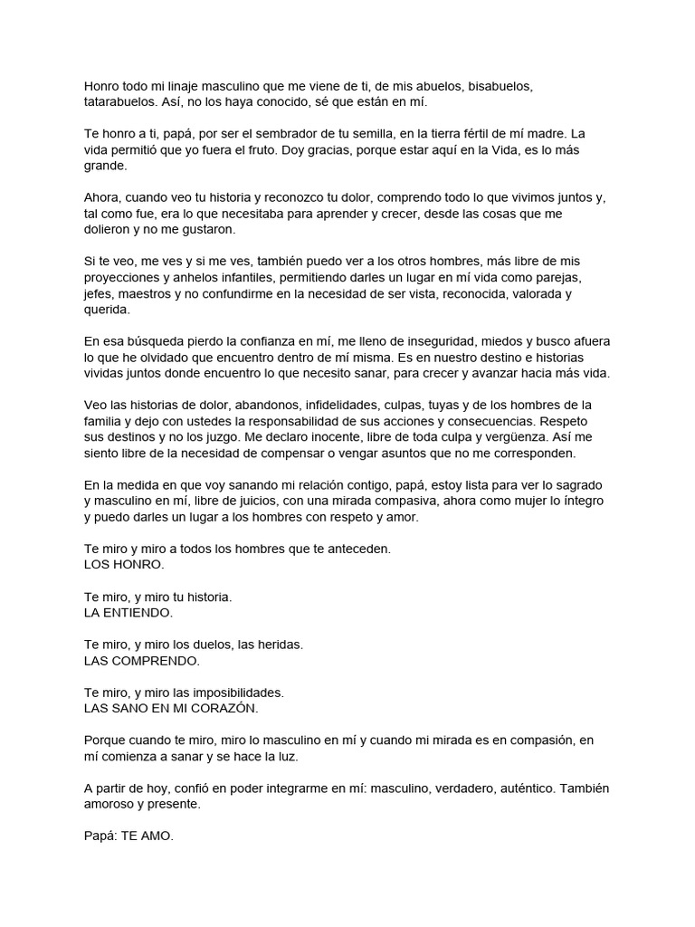 Carta para Papá | PDF