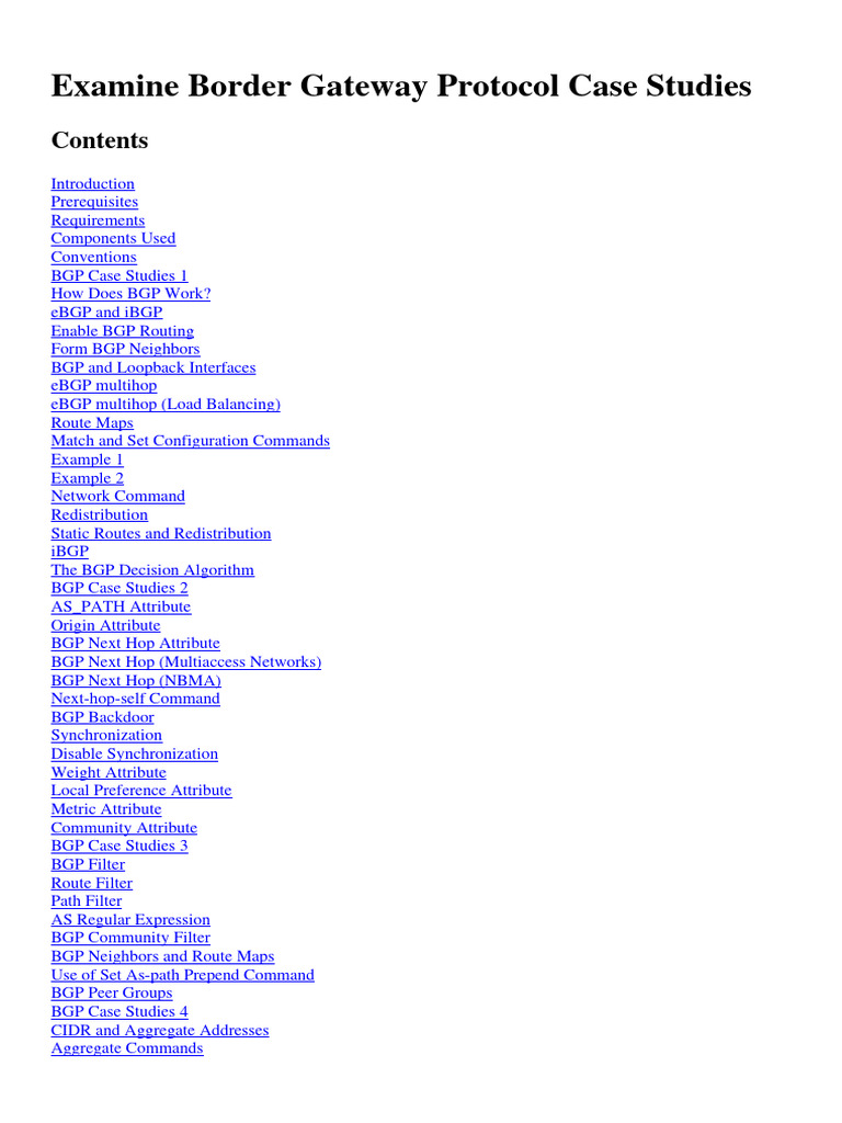 BGP Case Studies | PDF | Routing | Router (Computing)