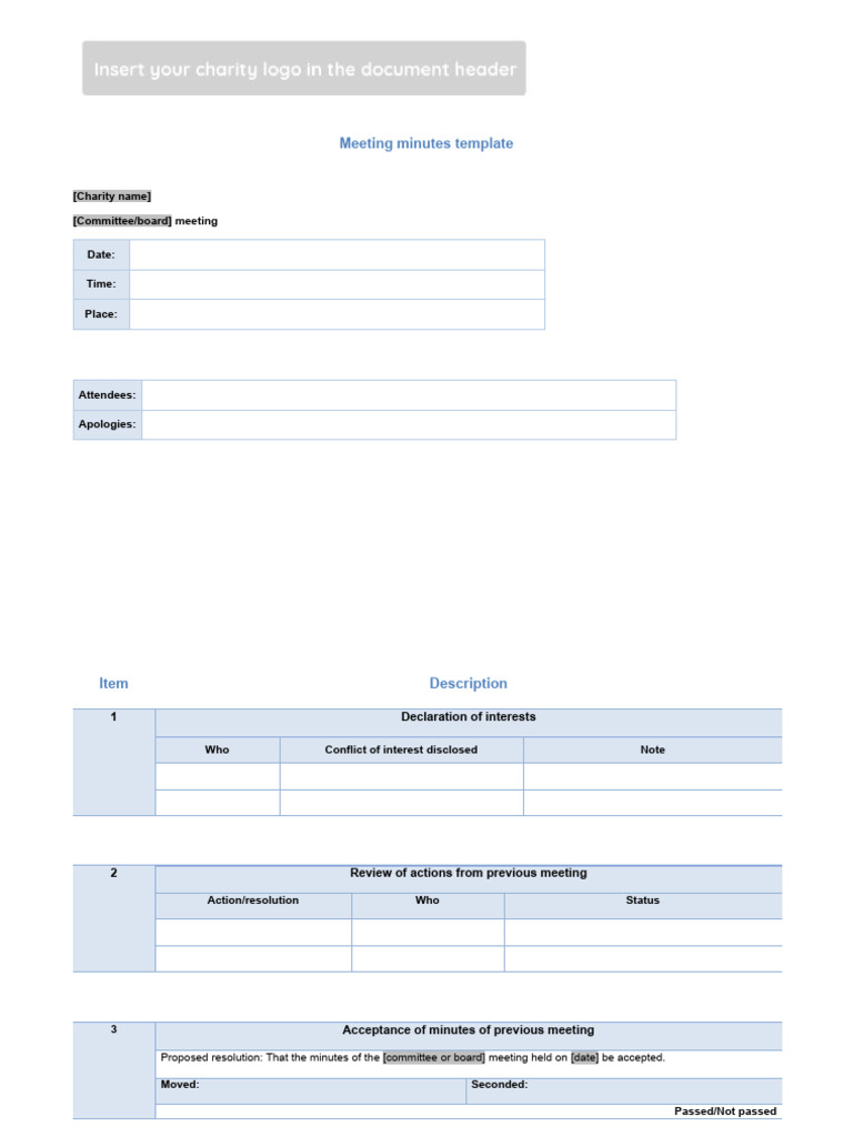 Meeting Minutes Template | PDF | Government | Political Law