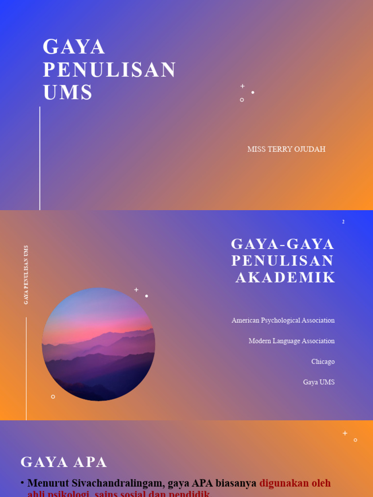 Gaya Penulisan Ums | PDF