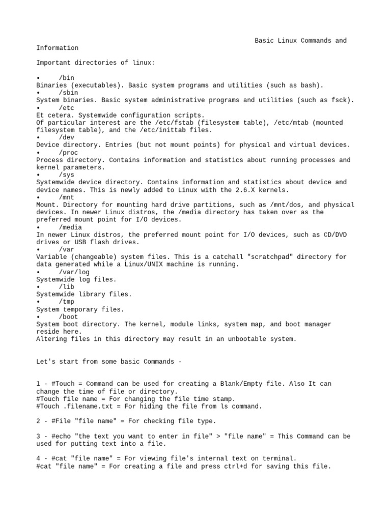 Basic Linux | PDF | Filename | Computer File