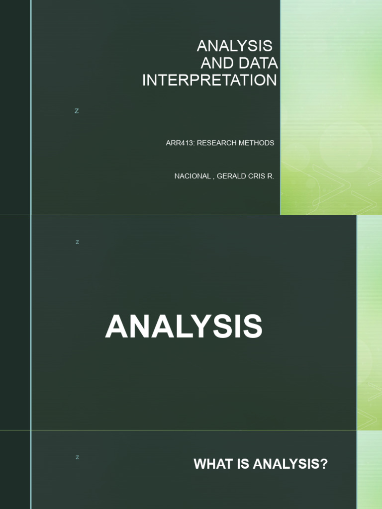 Analysis and Data Interpretation | PDF | Data Analysis | Statistics