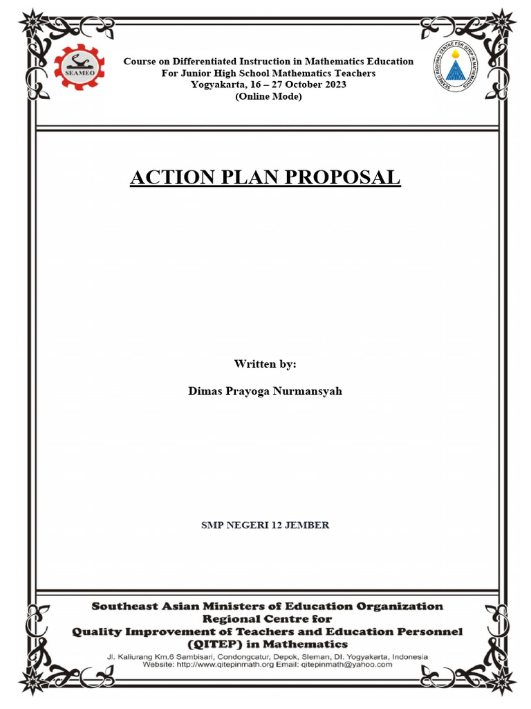 (Yourname) - Action Plan Proposal of DI | PDF | Differentiated Instruction | Cognition