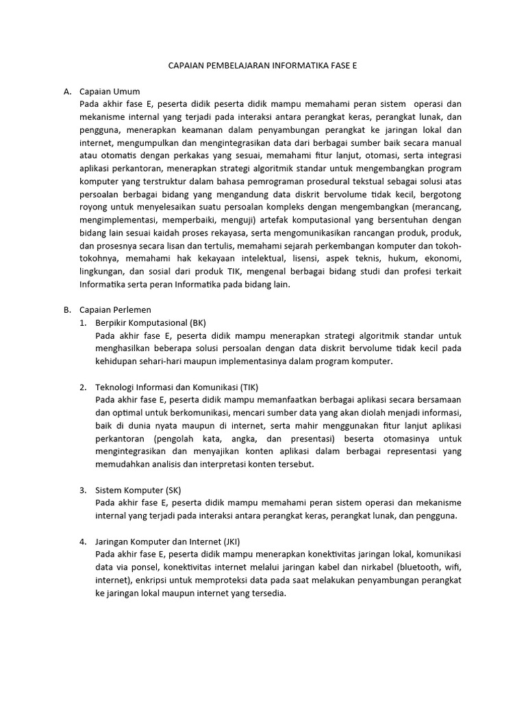 CP Informatika Fase e | PDF