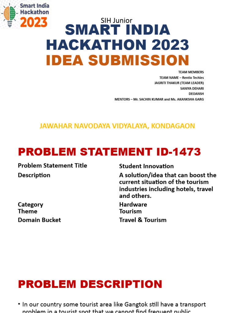 Smart India Hackathon 2023 | PDF