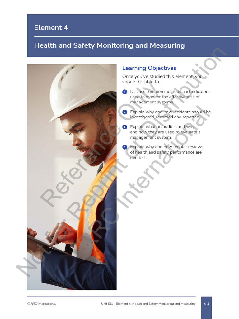 Unit Ig1 Book - E4 | PDF | Occupational Safety And Health | Safety