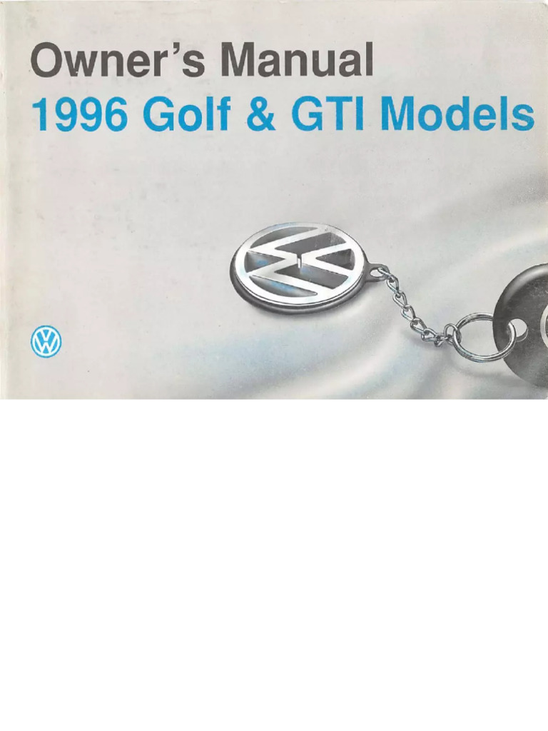 Manual de Usuario Volkswagen Golf (1997) (274 Páginas) | PDF