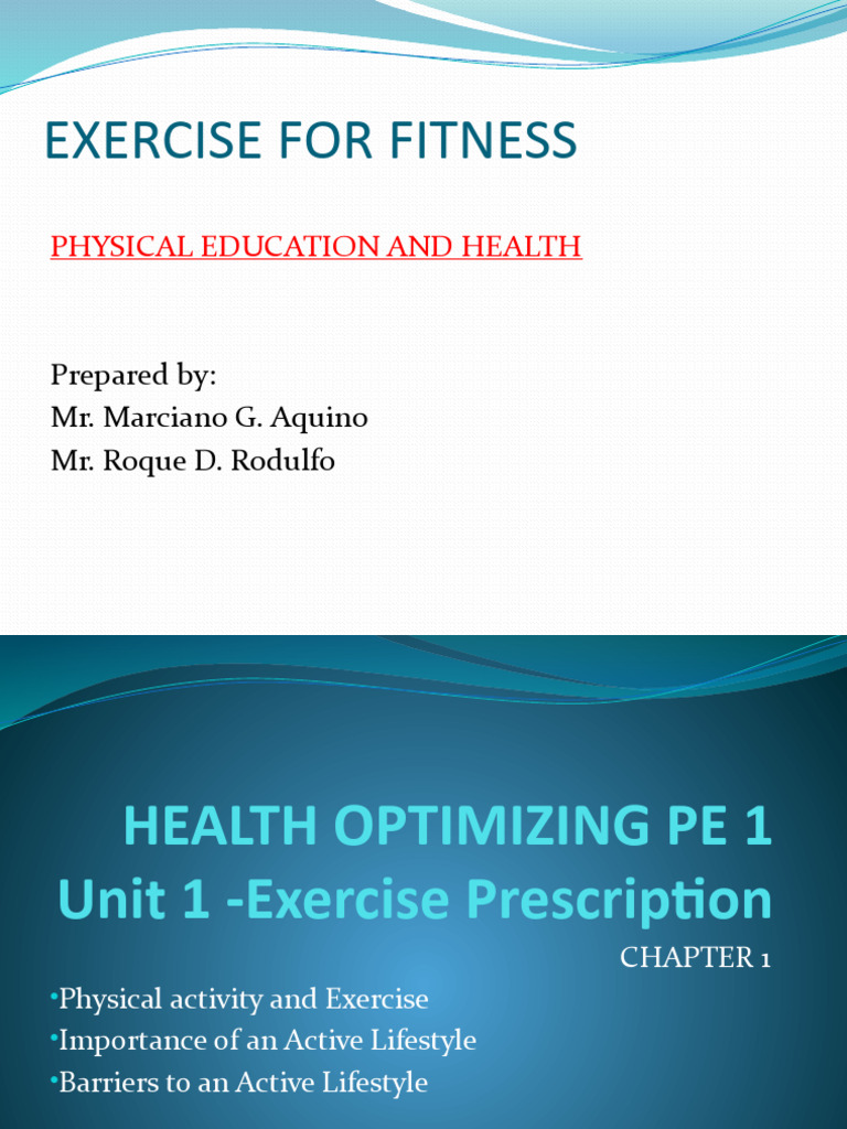 Lesson 1 Exercise For Fitness | PDF | Physical Fitness | Human Body