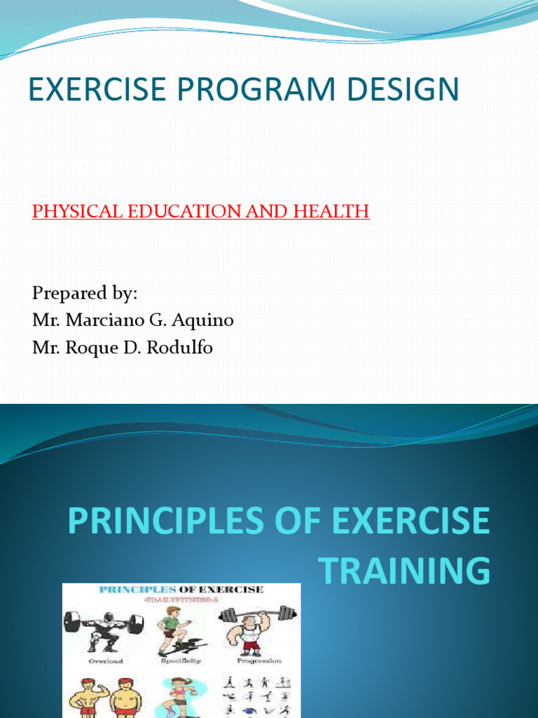 Lesson 1 Final PE 11 PRINCIPLES OF EXERCISE TRAINING | PDF | Physical ...