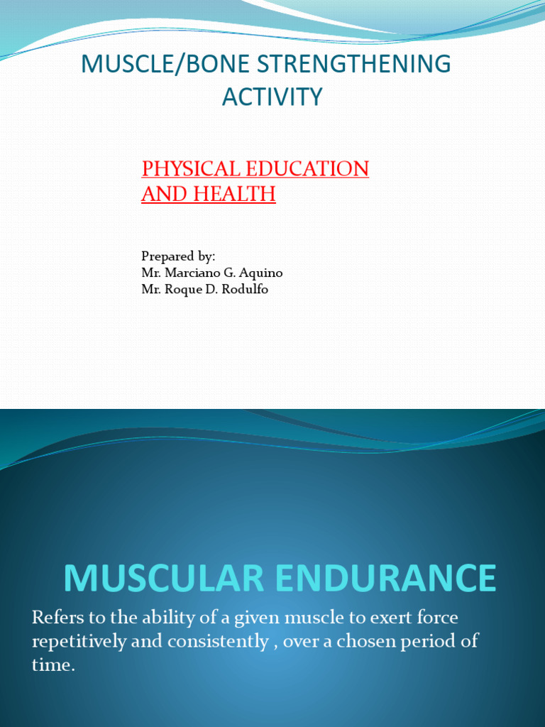 Lesson 4 Muscle Strengthening Activity | PDF | Human Anatomy ...