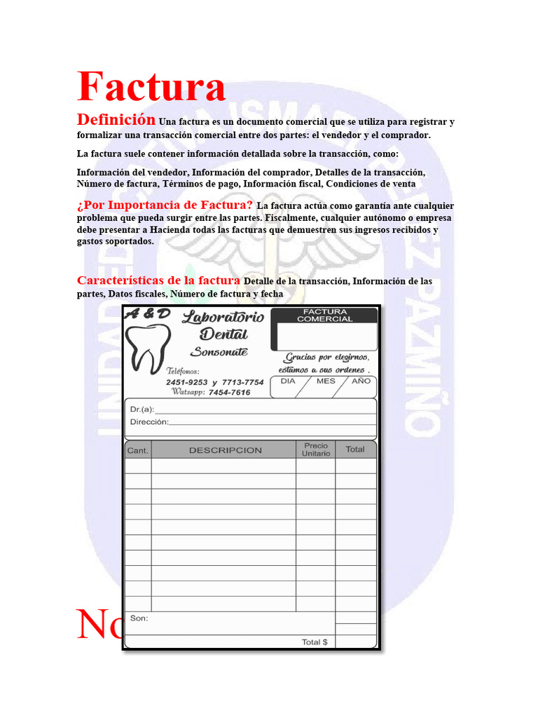 Documento Contable | PDF | Factura | Contabilidad
