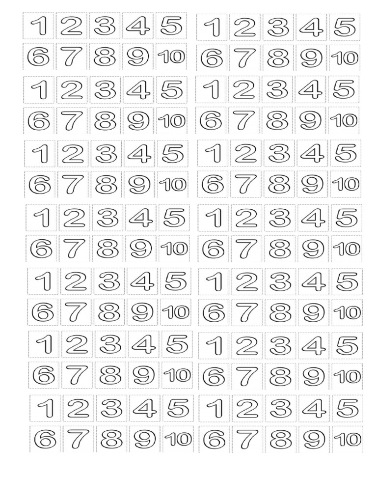 Numeros Del 1al 10 | PDF