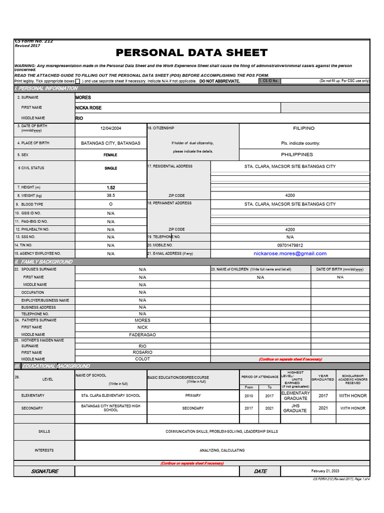 Updated PDS Work Immersion 1 | PDF | Justice | Crime & Violence