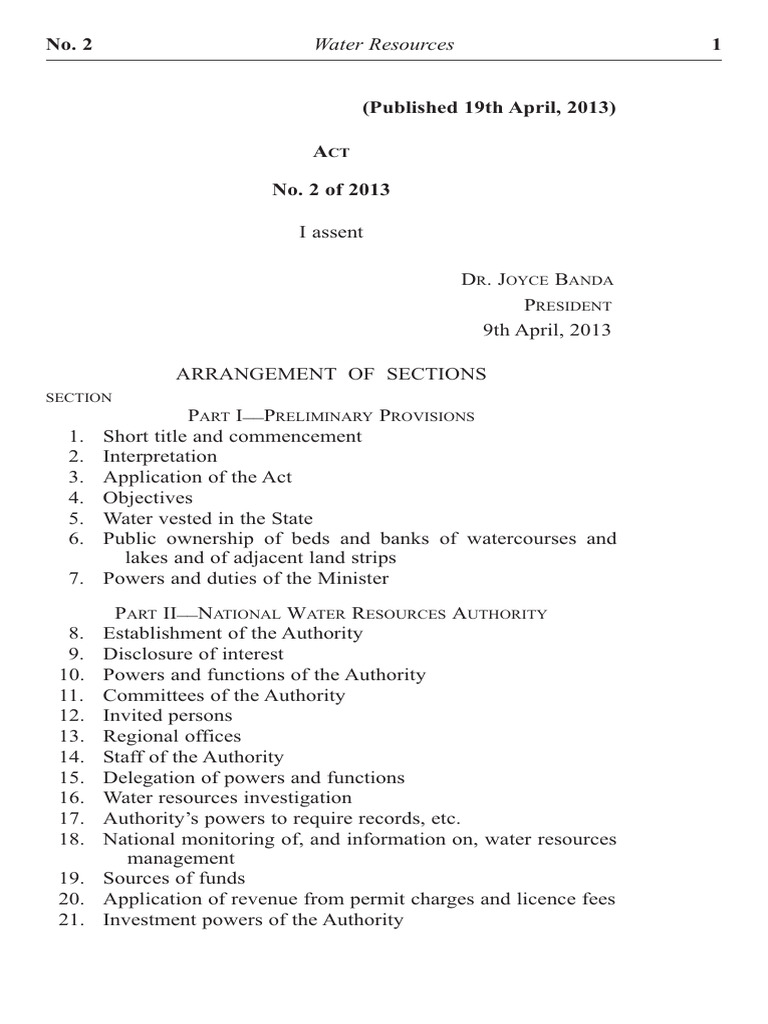 Water Resources Act 2013 | PDF | License | Water
