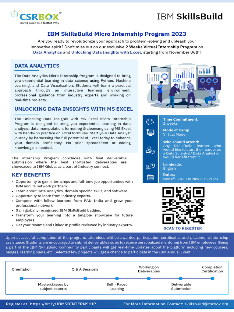 IBM - Micro Internship 2023 Flyer | PDF | Job Hunting | Internship