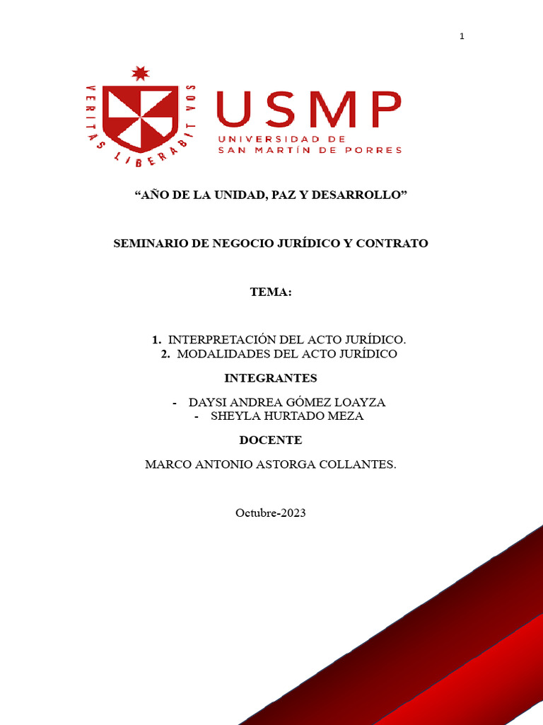 Documento de Interpetacion y Modalidades Del Acto Juridico. | PDF | Donación | Justicia
